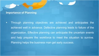 Basics of planning | PPTX