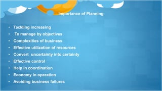 Basics of planning | PPTX