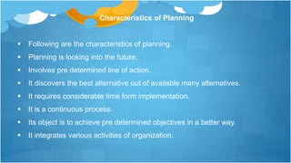 Basics of planning | PPTX