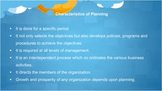 Basics of planning | PPTX