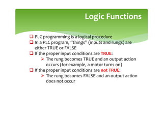 Basics of PLC programming and a brief guide | PPT