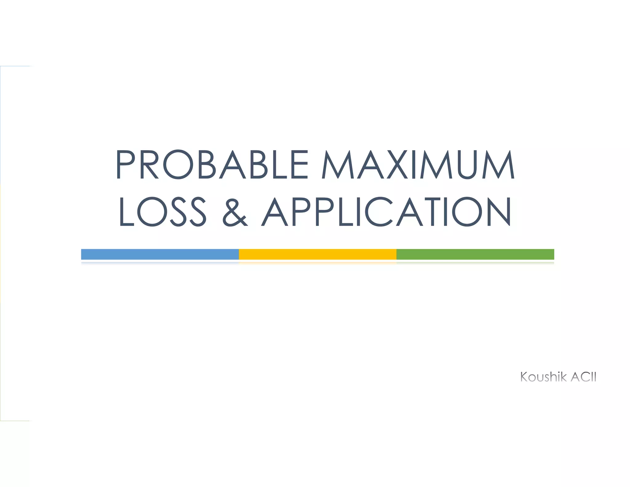 PML Estimation & Its Application in Insurance | PDF