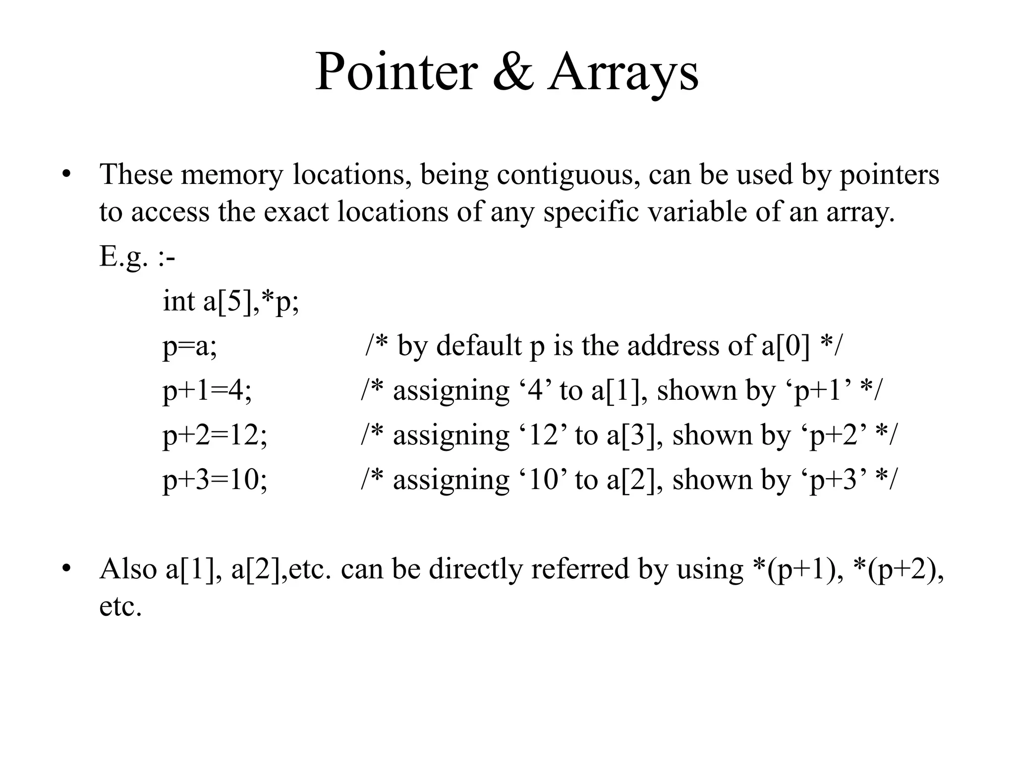 Basics Of Pointer Pointer Expressions Pointer To Pointer And Pointer
