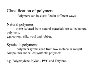 Introduction to Polymers | PPTX