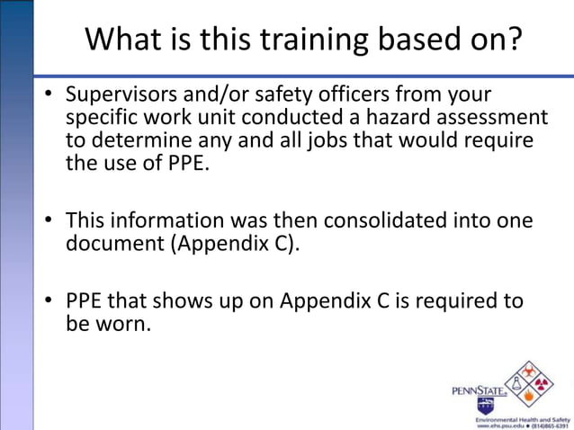 basics of ppe training ppt in industry sdt | PPT | Eye and Vision ...