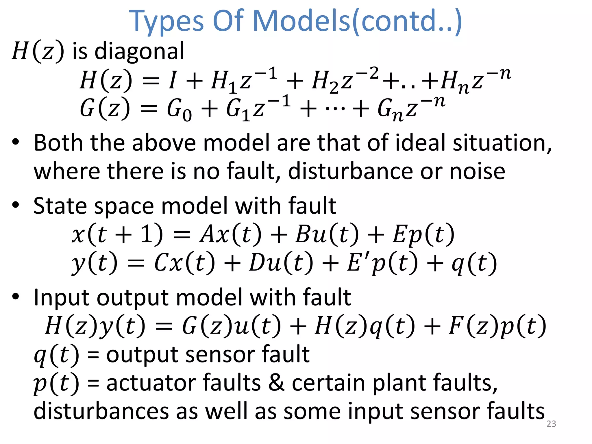 Basics Of Process Fault Detection And Diagnostics Pptx Operating