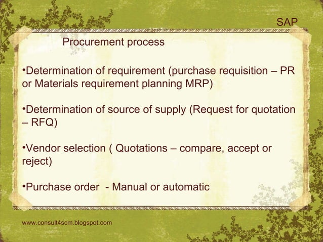 Basics Of Procurement Process | PPT