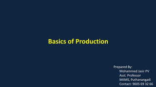 Basics of production | PPTX
