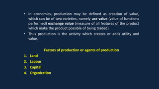 Basics of production | PPTX