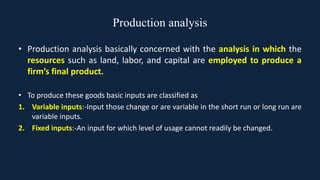 Basics of production | PPTX