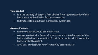 Basics of production | PPTX