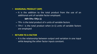 Basics of production | PPTX