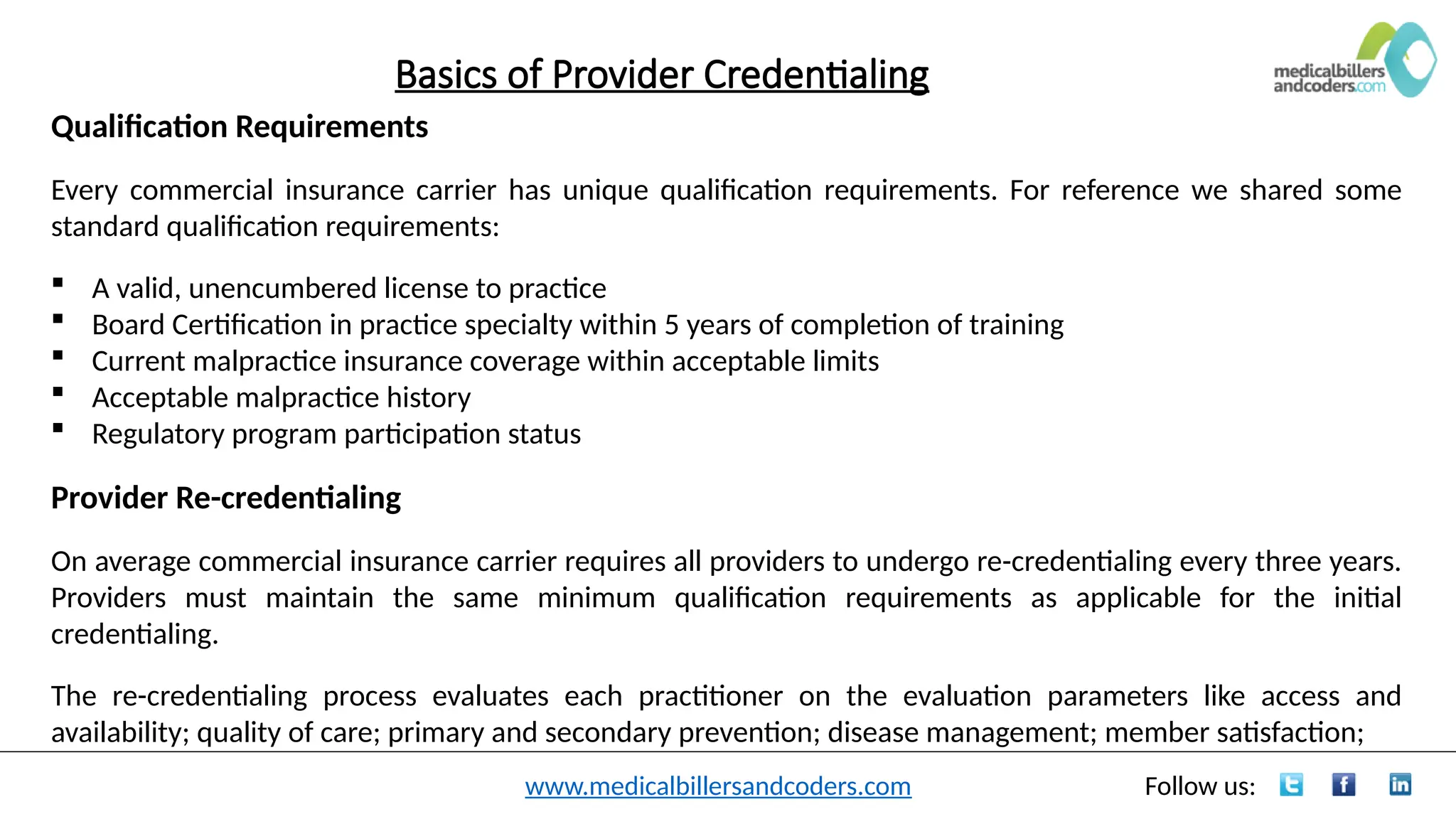Basics of Provider Credentialing | Provider Credentialing Services | PPTX