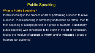 Basics of public speaking | PPT