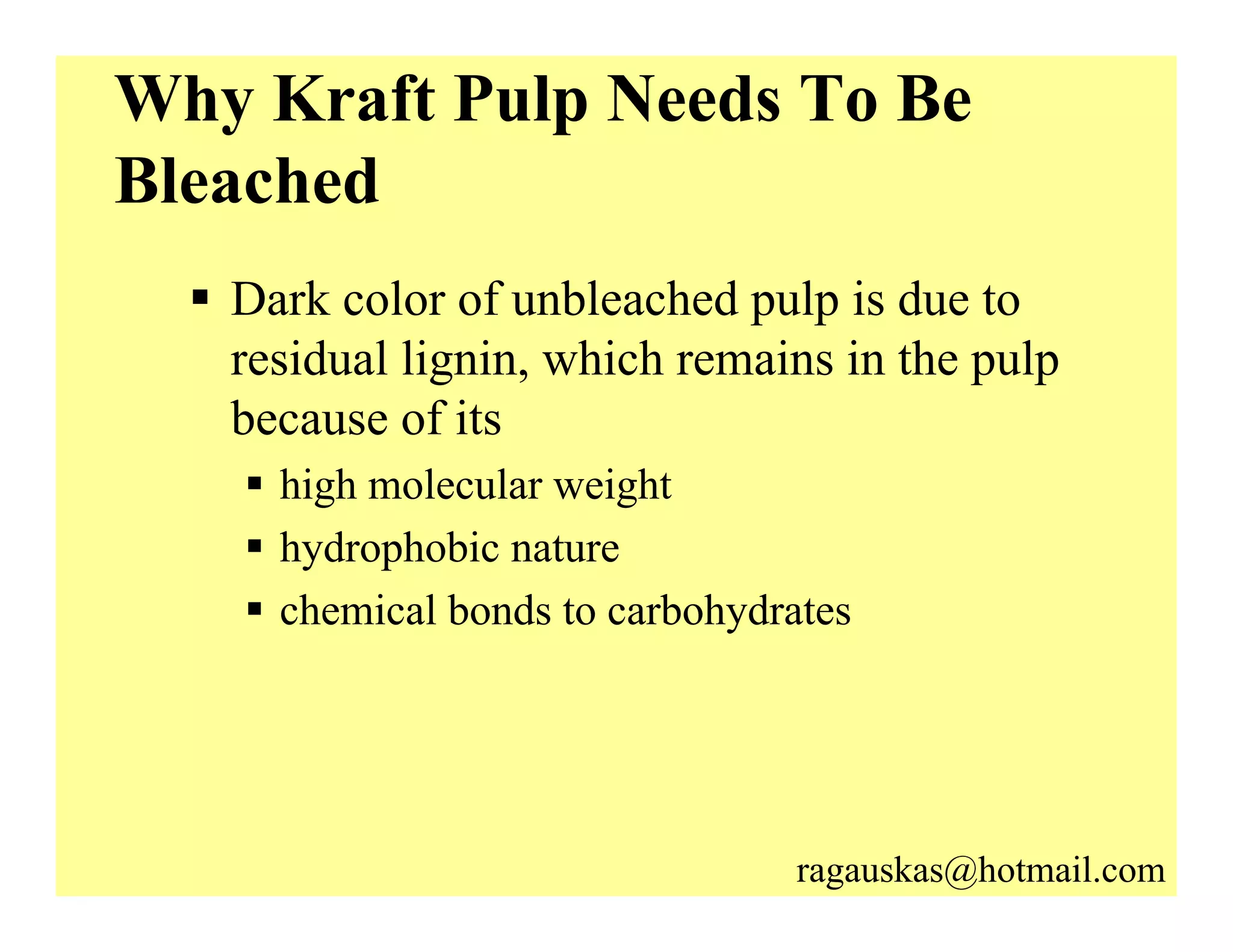 Basics of pulp bleaching | PDF
