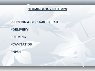 Basics of pumps | PPT | Science
