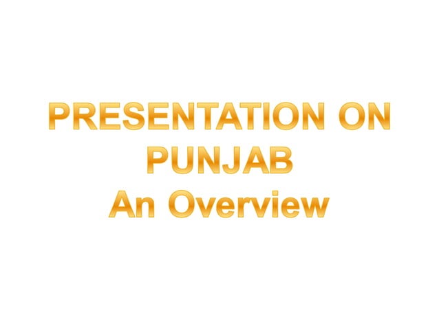 Basics of punjab | PPT
