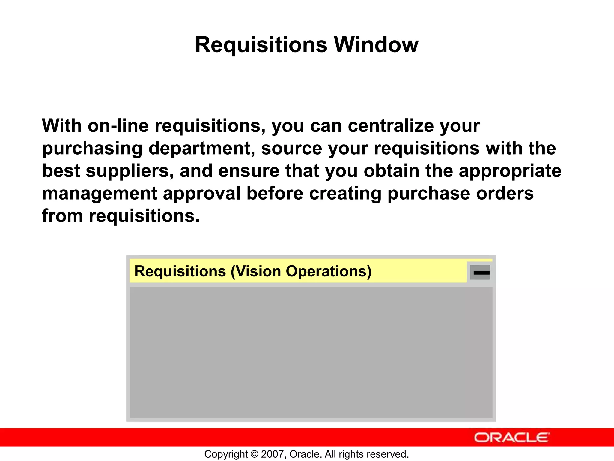 Basics of Oracle Purchasing | PPT