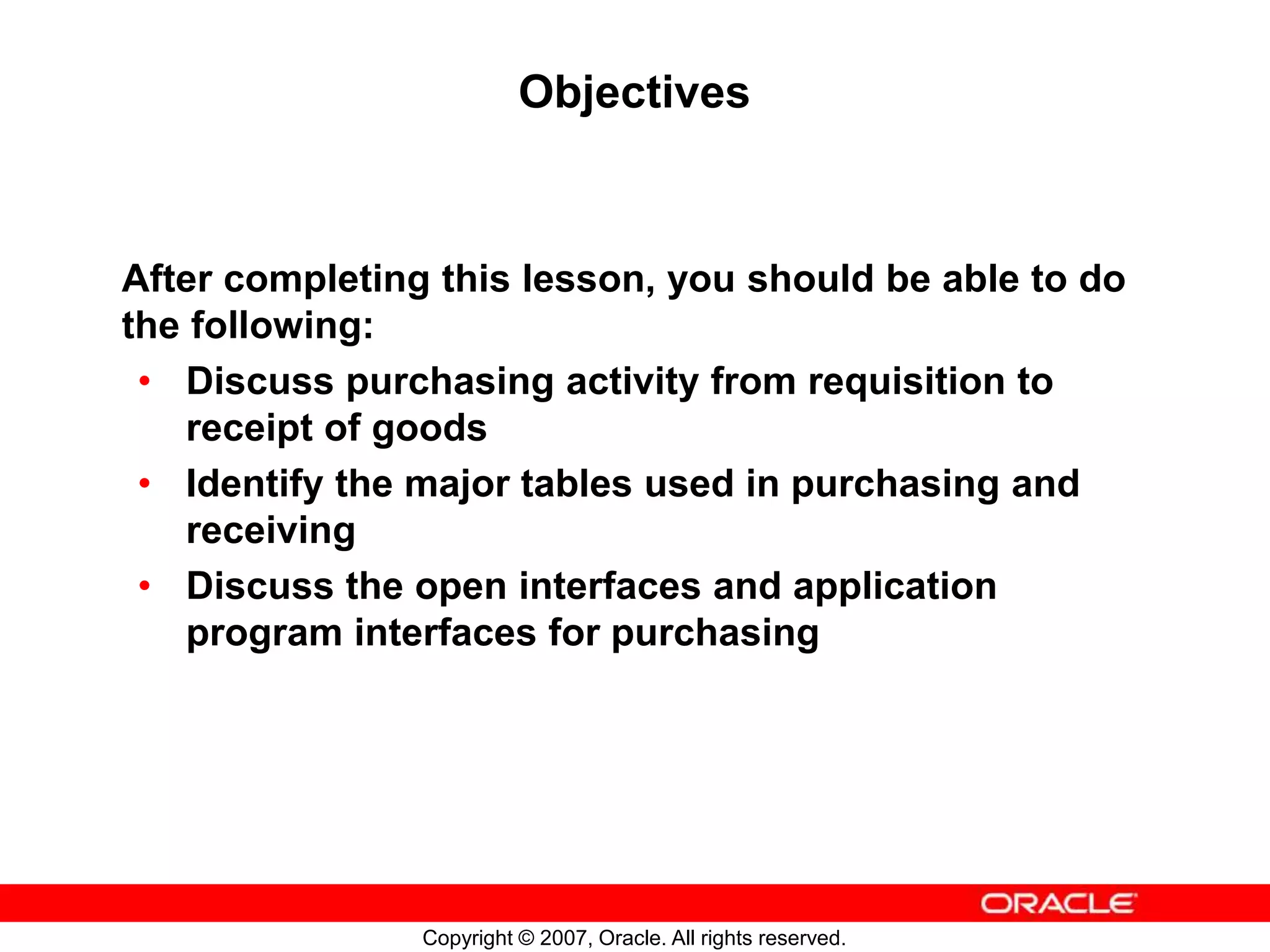 Basics of Oracle Purchasing | PPT