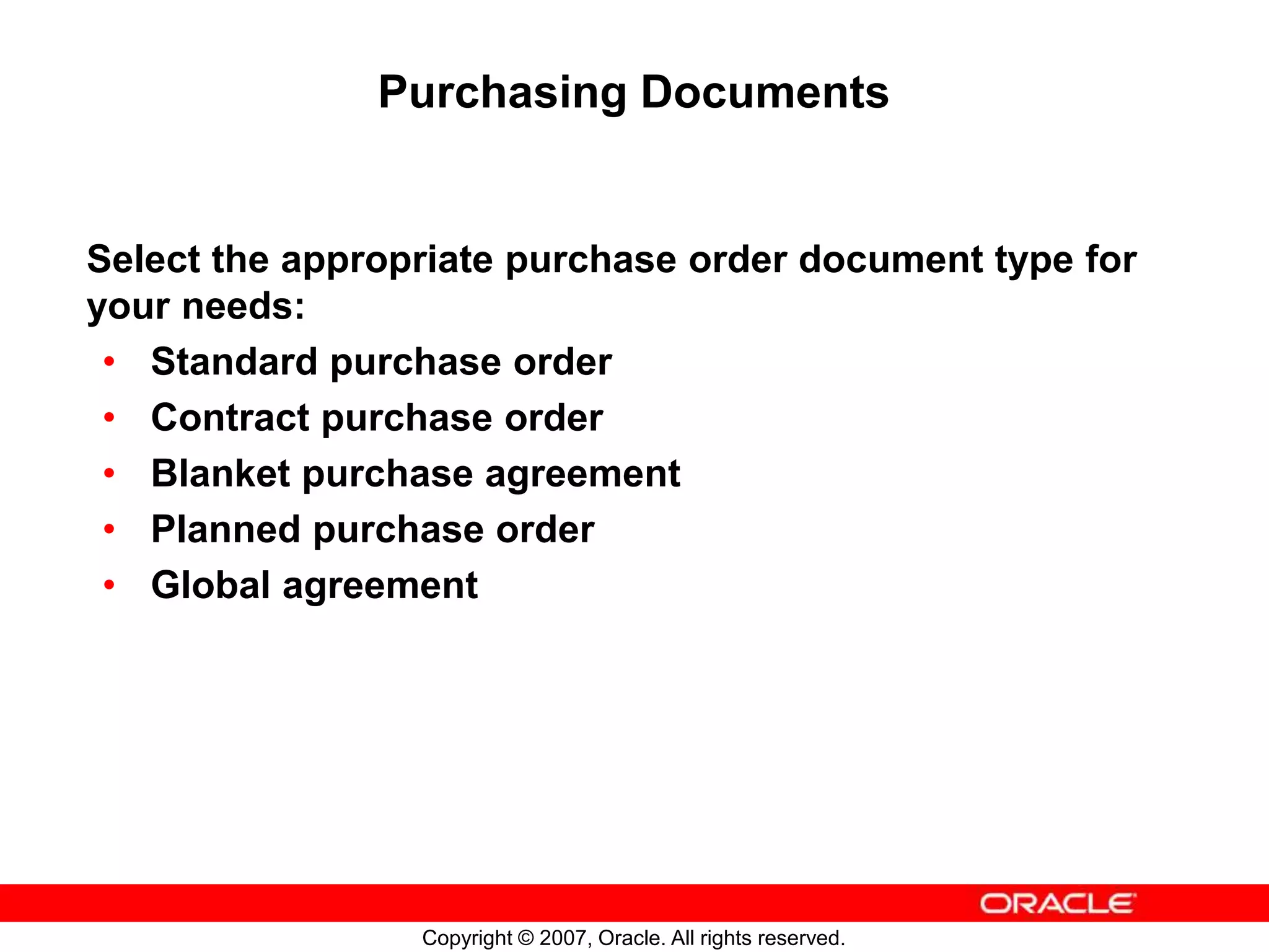 Basics of Oracle Purchasing | PPT