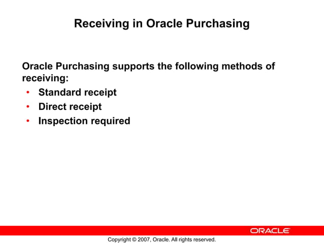Basics of Oracle Purchasing | PPT | Mergers and Acquisitions | Business ...
