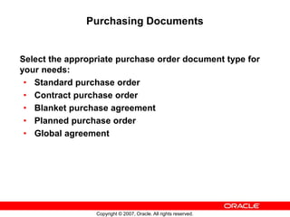 Basics of Oracle Purchasing | PPT