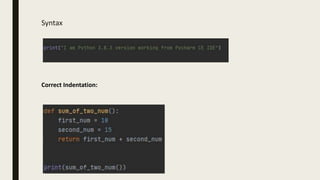 Basics of python | PPTX