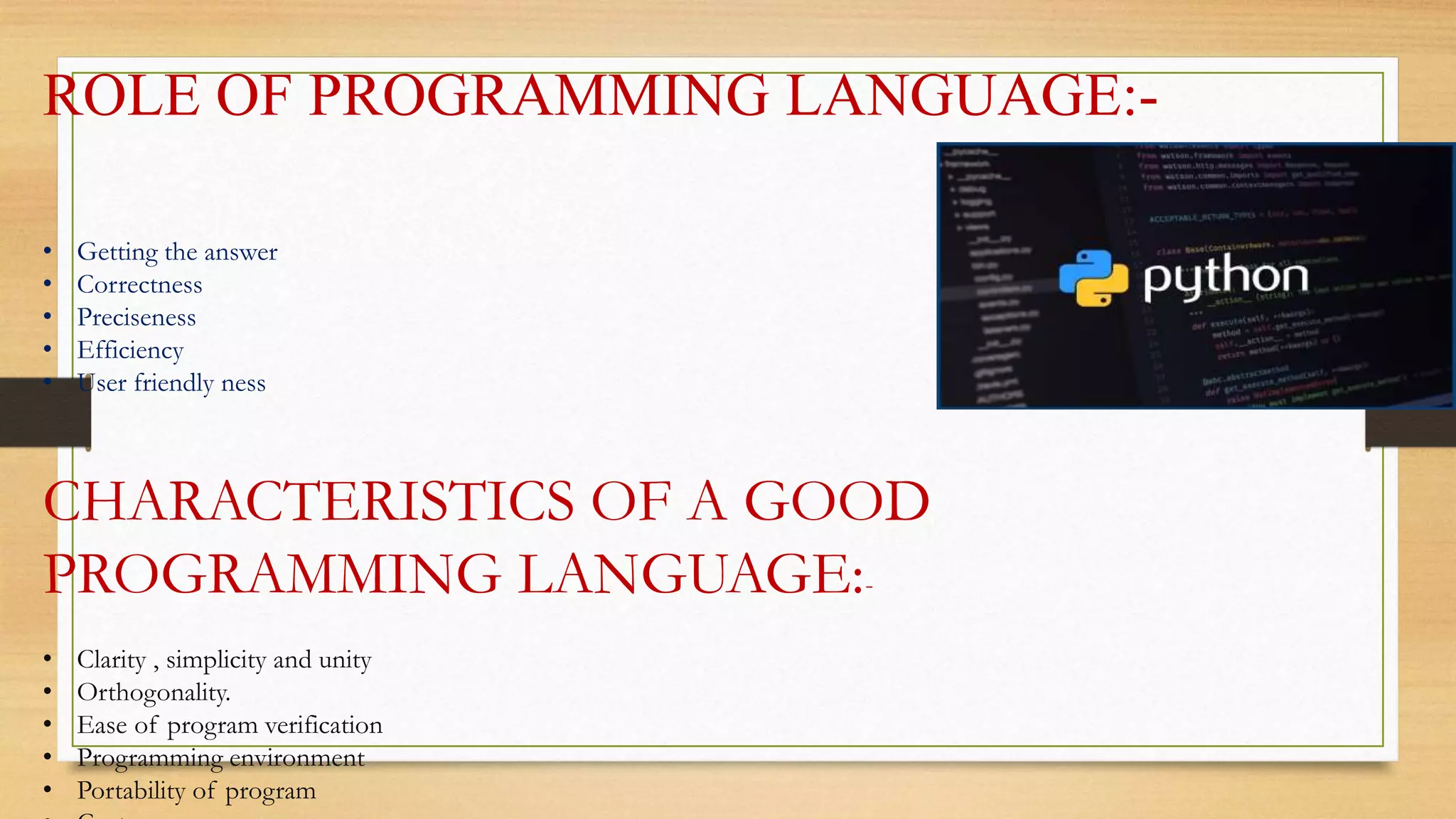 Basics of python | PPT