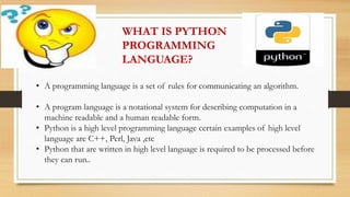 Basics of python | PPT | Free Download