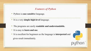 BASICS OF PYTHON usefull for the student who would like to learn on ...