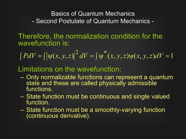 BasicsofQM_Postulates.ppt | Physics | Science