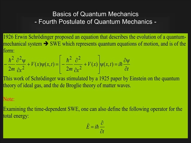 BasicsofQM_Postulates.ppt | Physics | Science