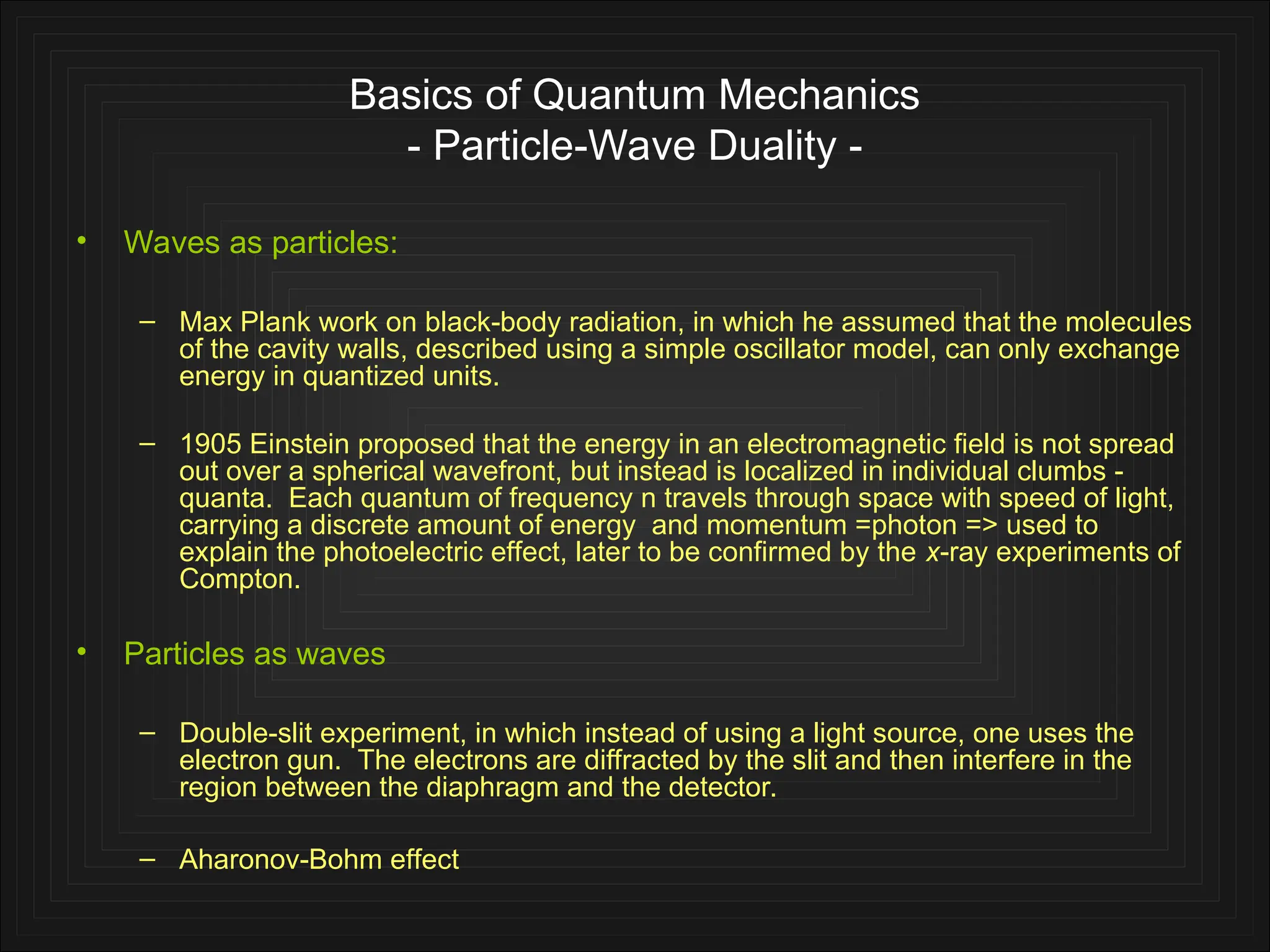 Basics of quantum mechanics ppt for eng. | PPT