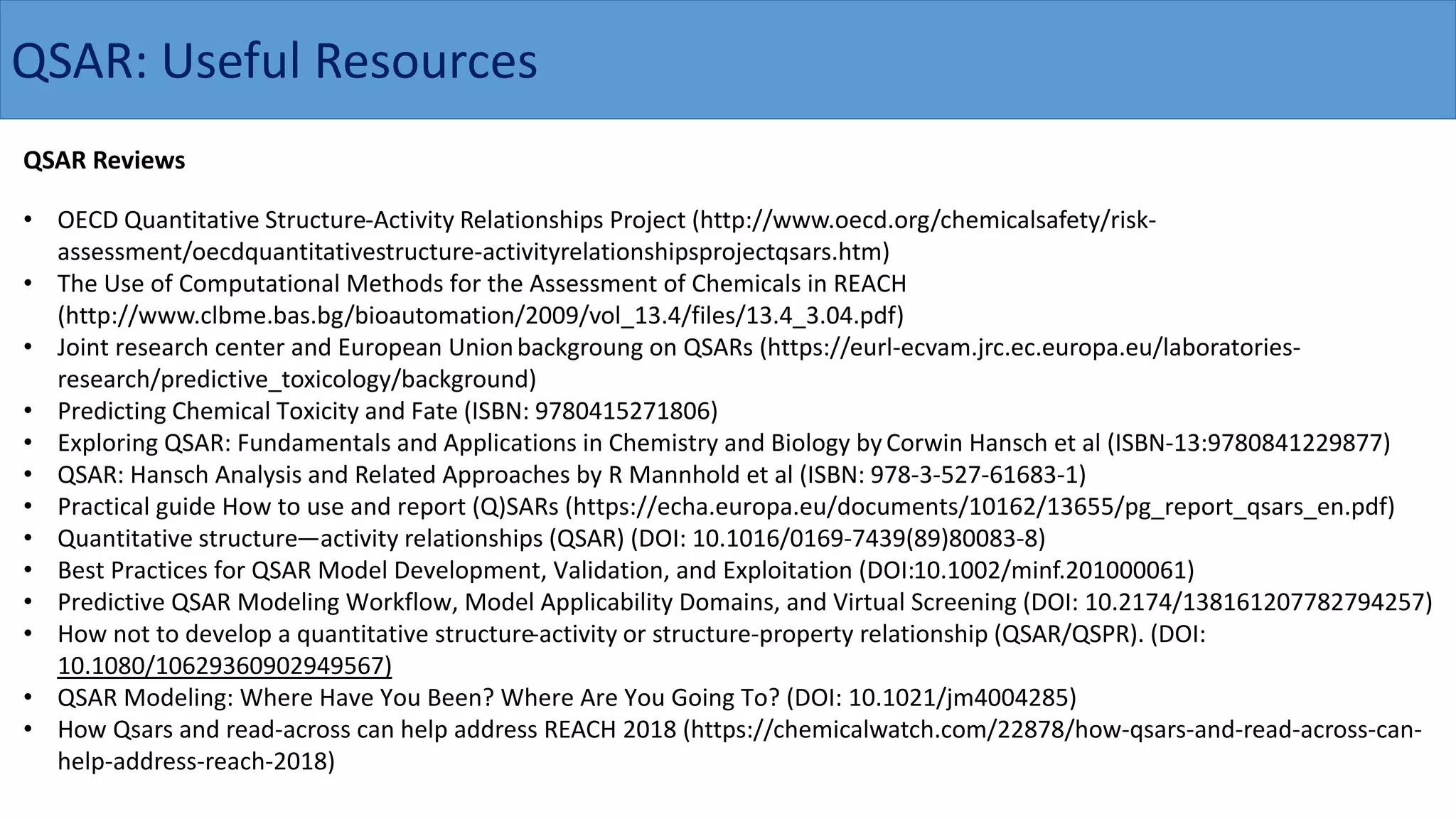 Basics of QSAR Modeling | PDF