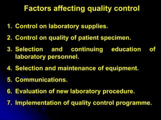 Basics of quality assurance laboratory services | PDF