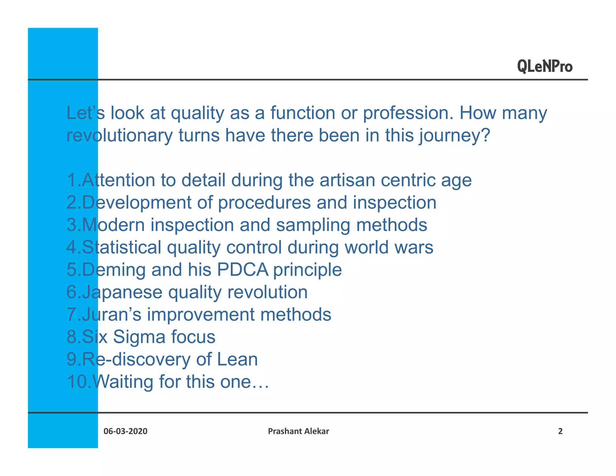 Basics of quality and seven qc tools | PPT