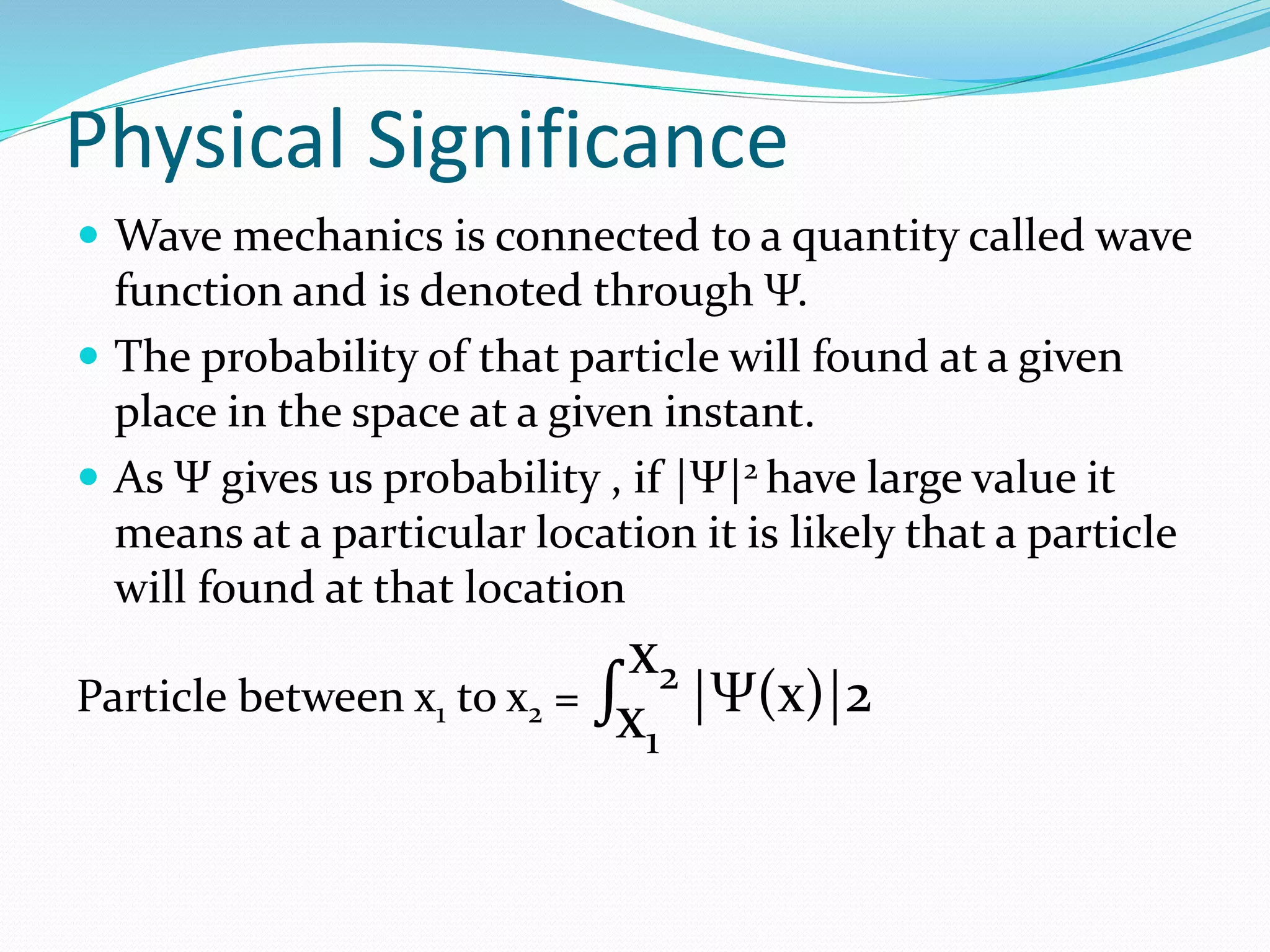 Basics of quantum mechanics | PPTX