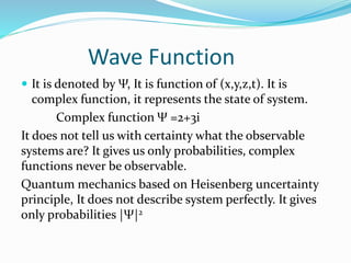 Basics of quantum mechanics | PPTX