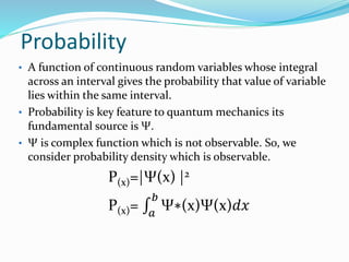 Basics of quantum mechanics | PPTX