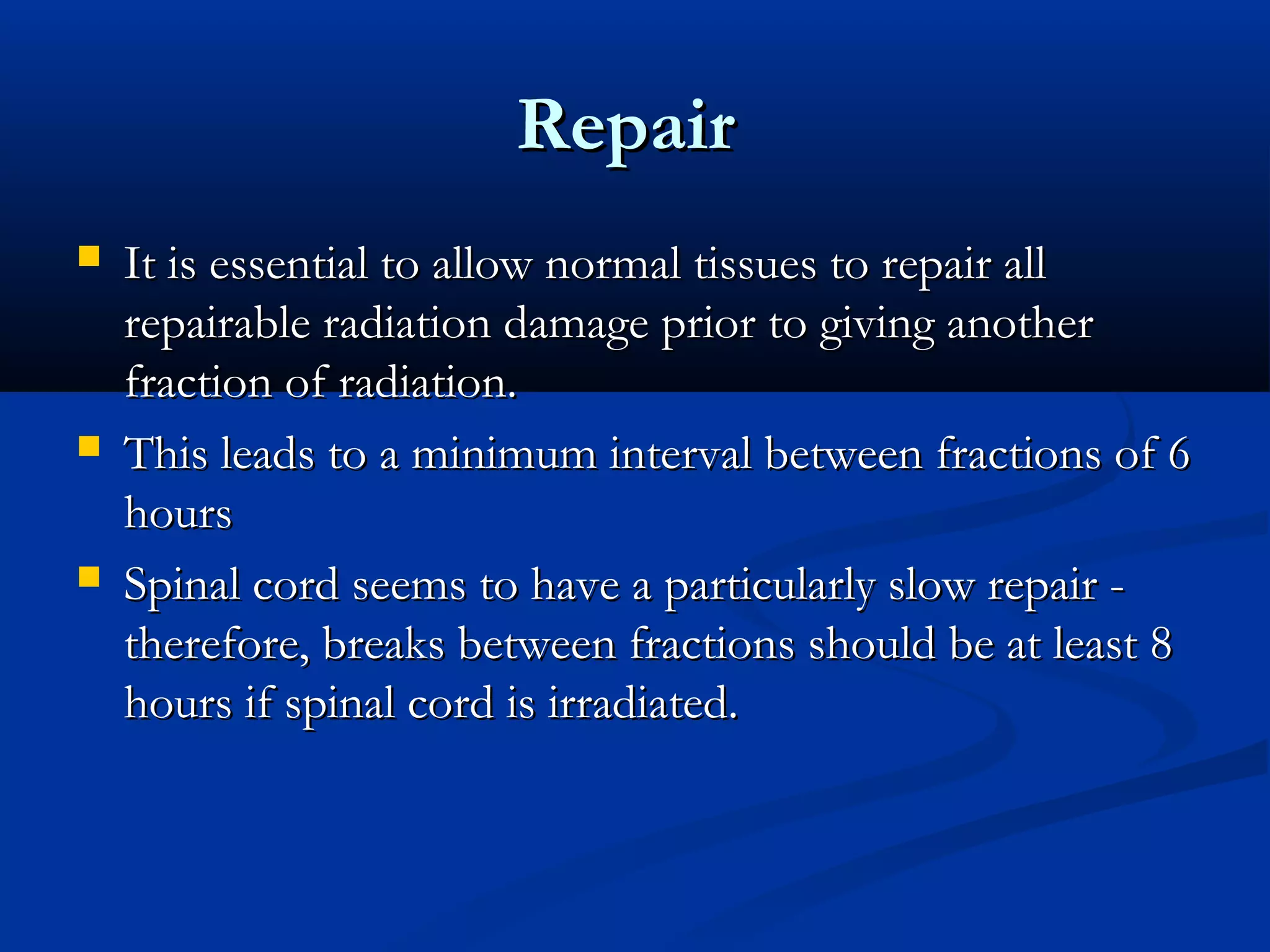 Basics of radiobiology | PPT