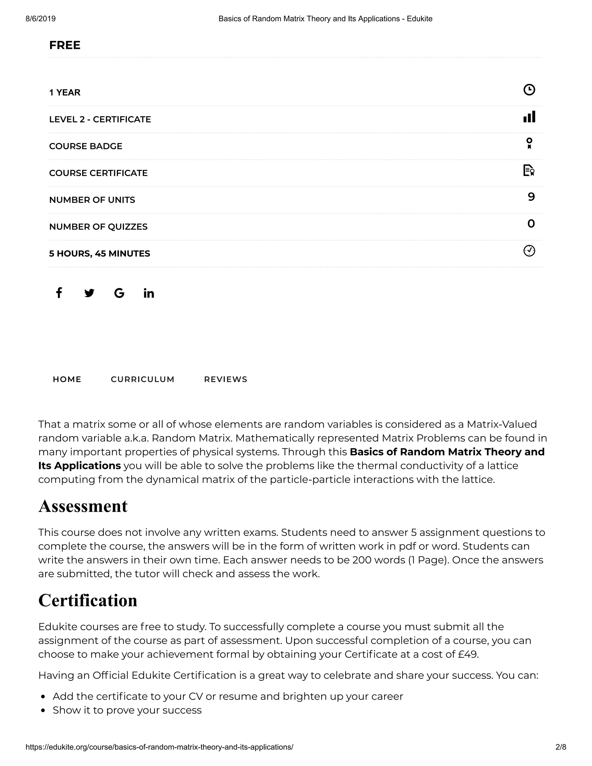 Basics Of Random Matrix Theory And Its Applications Edukite Pdf