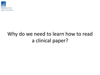 Basics of reading clinical papers | PDF | Medical Health