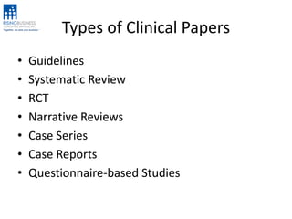 Basics of reading clinical papers | PDF | Medical Health