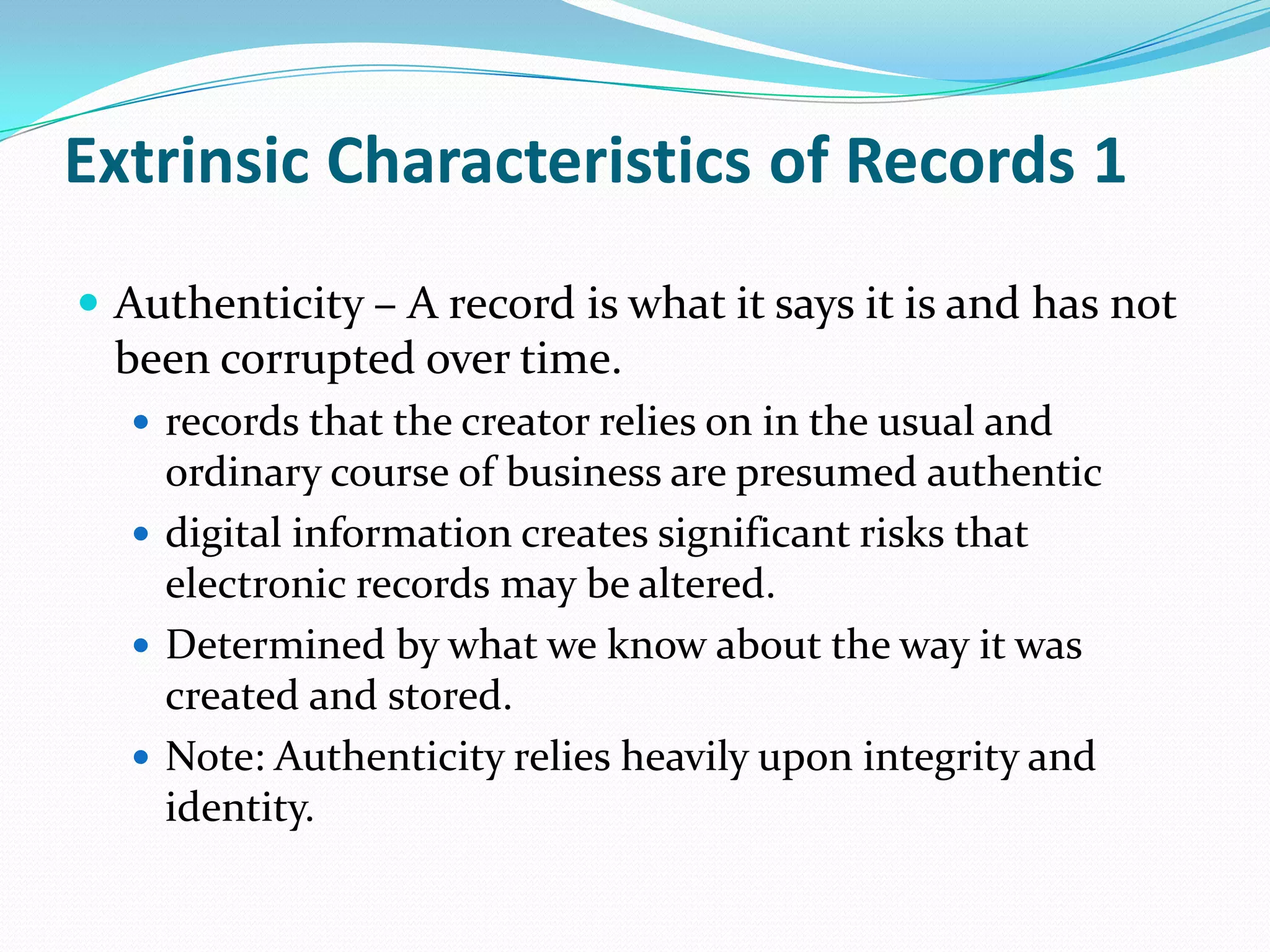 Basics of records management | PPTX