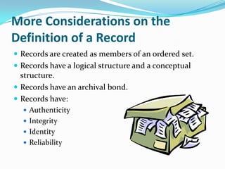 Basics of records management | PPTX