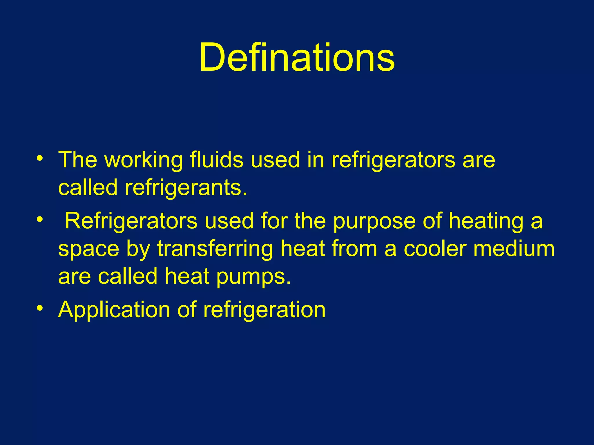 Basics of Refrigerartion | PPT