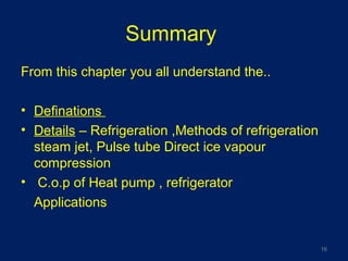 Basics of Refrigerartion | PPT