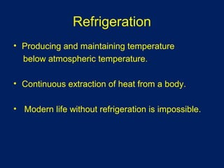 Basics of Refrigerartion | PPT