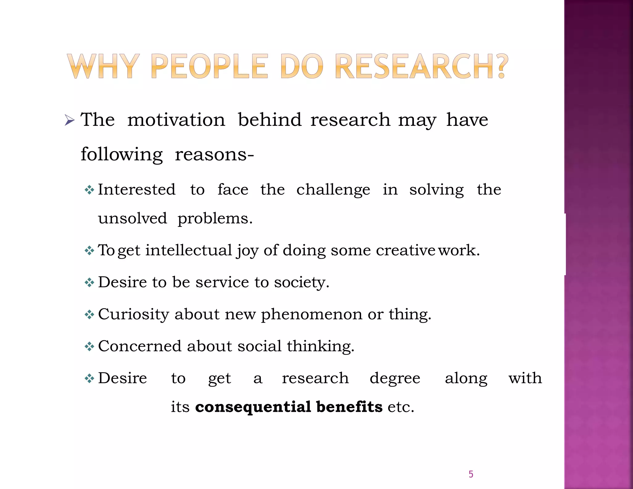 Basics of research in research methodology | PPTX