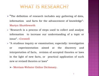 Basics of research in research methodology | PPTX | Science